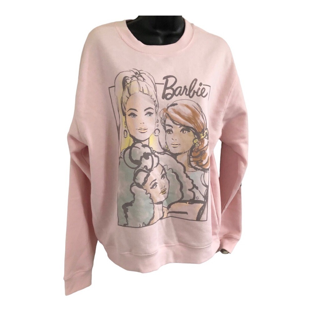 Barbie pink Barbie girl image collage pullover sweats… - Gem